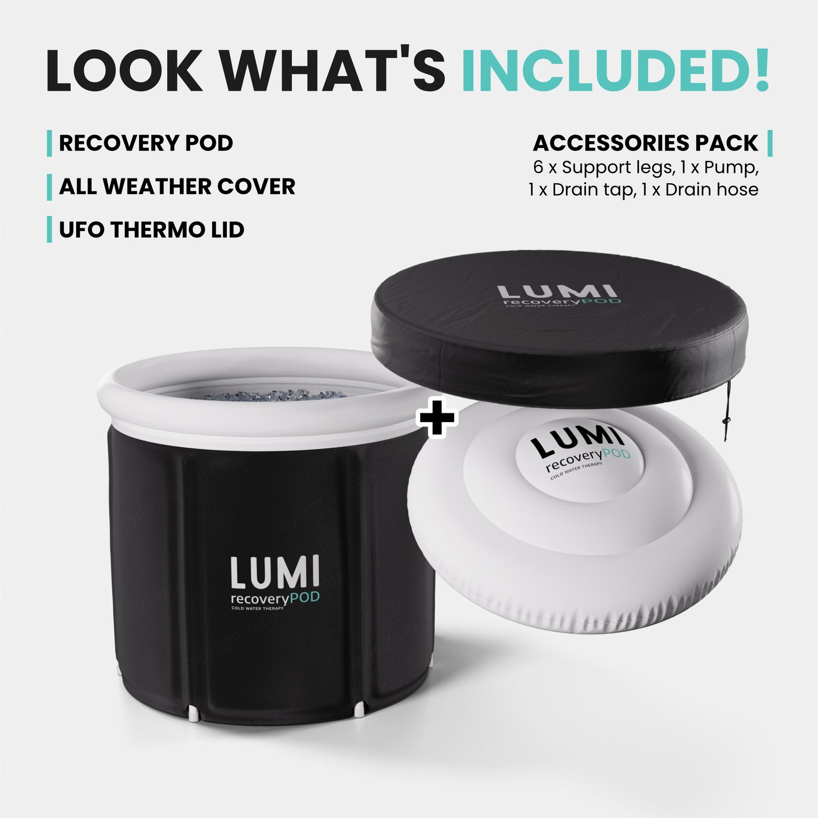 LUMI Recovery Pod™ Ice Bath - The Original Portable Ice Bath – LUMI Therapy